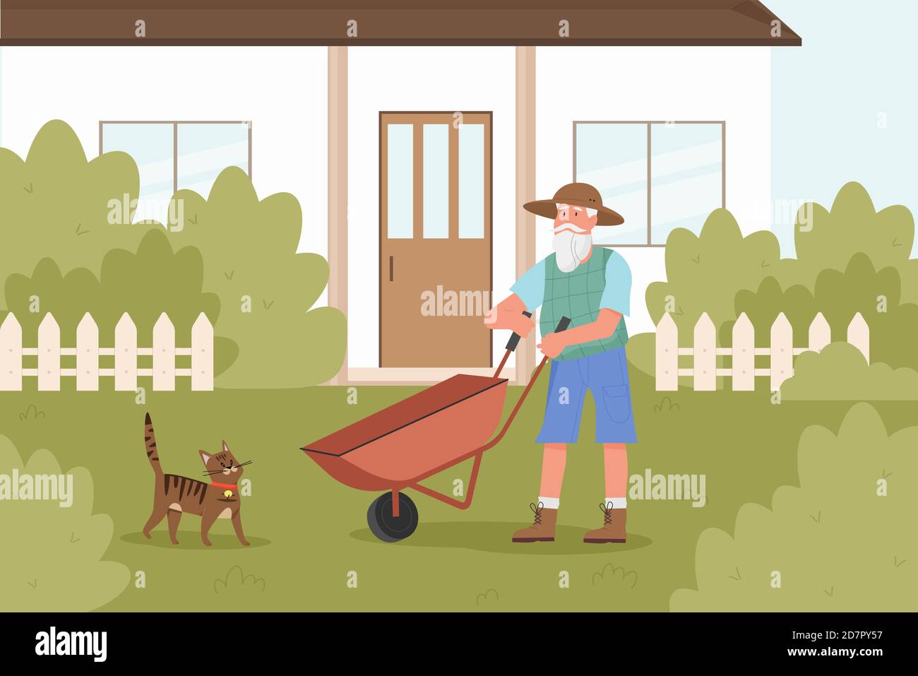 Work in garden tools Stock Vector Images - Alamy