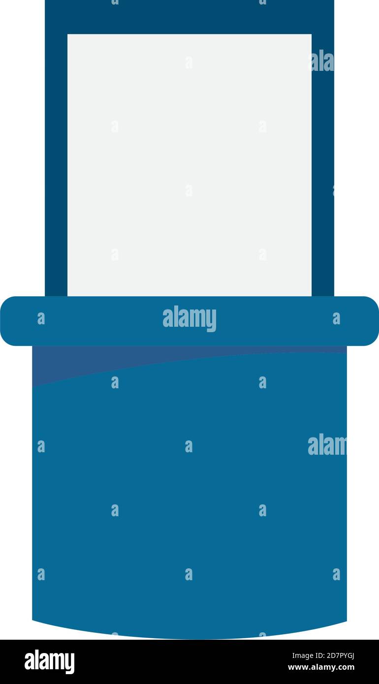 information stand icon over white background, flat style, vector ...