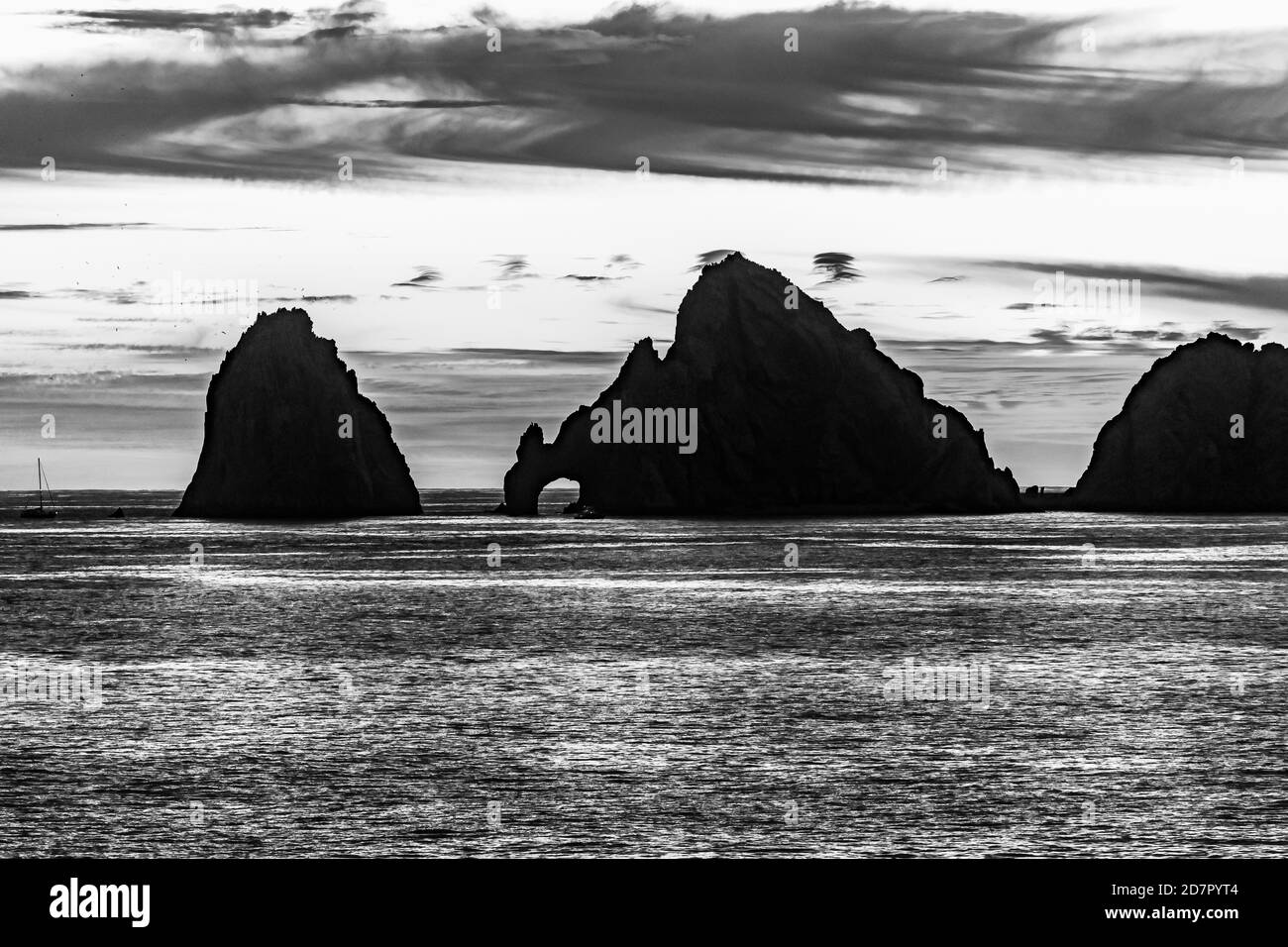 Sunset Rock Formations The Arch El Archo Los Cabos Cabo San Lucas Baja ...