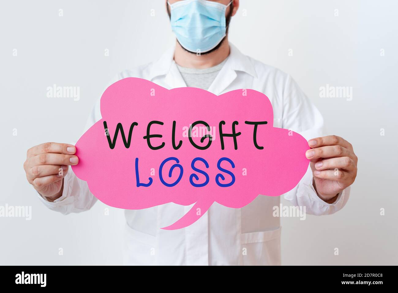 Text sign showing Weight Loss. Business photo text a reduction of the ...
