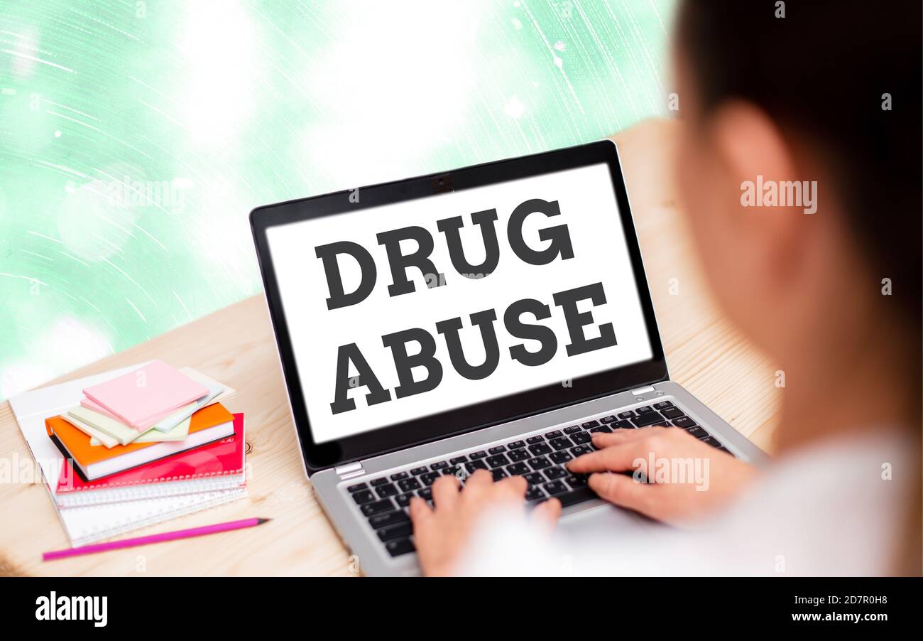 Handwriting text writing Drug Abuse. Conceptual photo the habitual ...