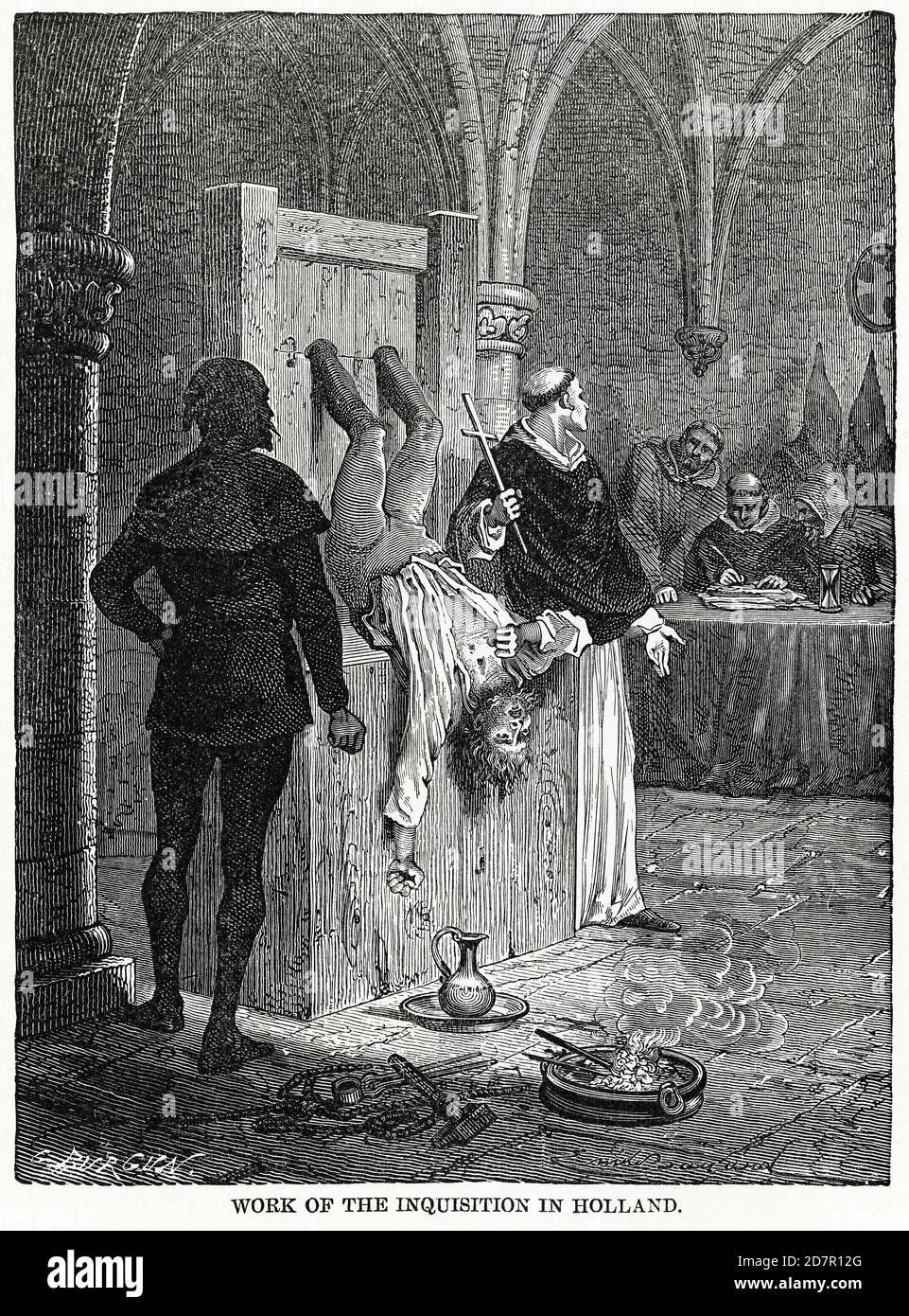 Work of the Inquisition in Holland, Illustration, Ridpath's History of ...