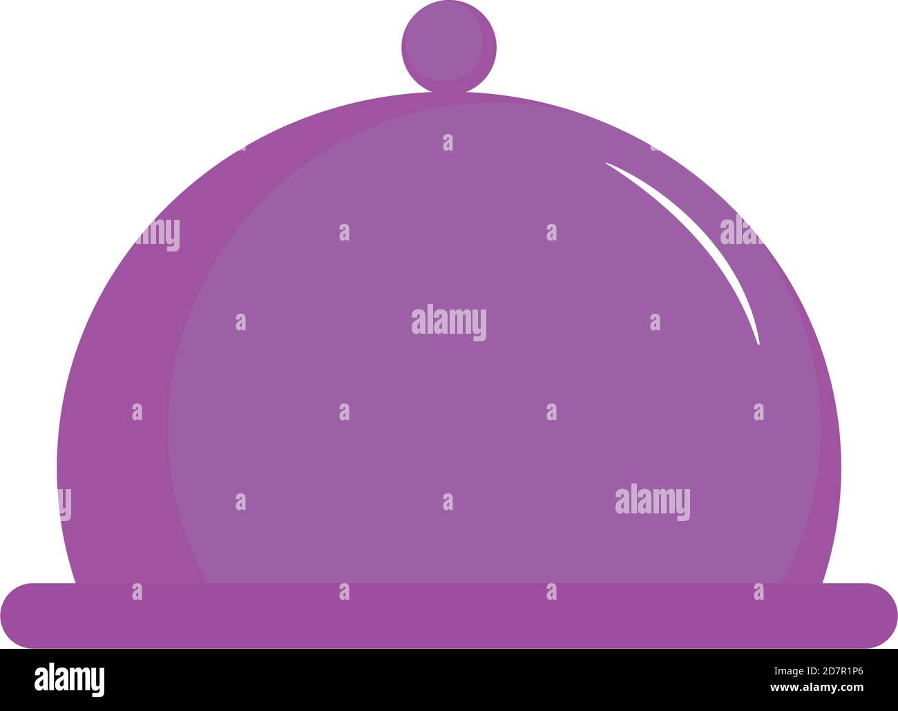 chef platter icon over white background, flat style, vector ...