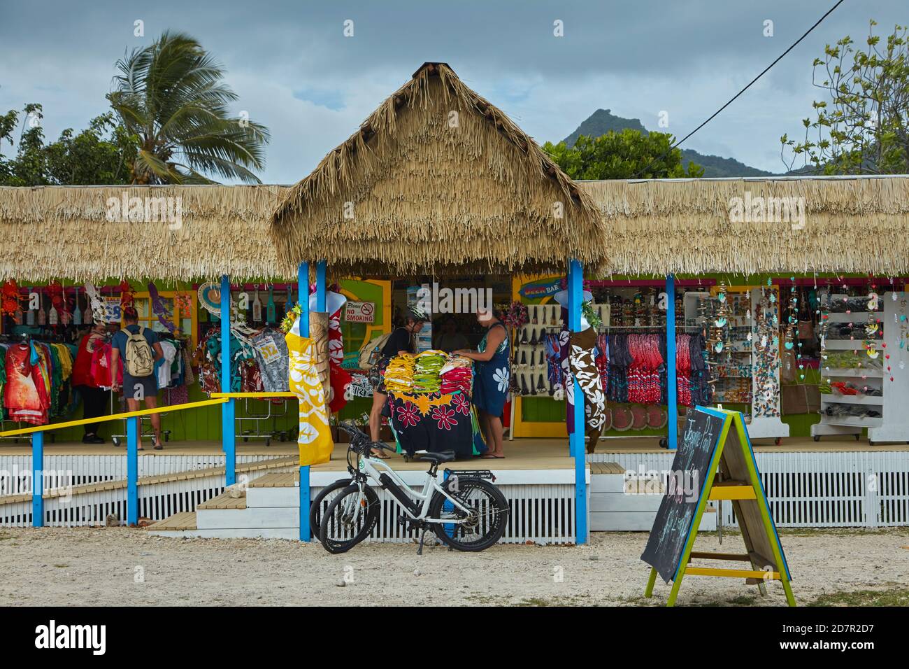 Souvenir shop, Avarua, Rarotonga, Cook Islands, South Pacific Stock ...