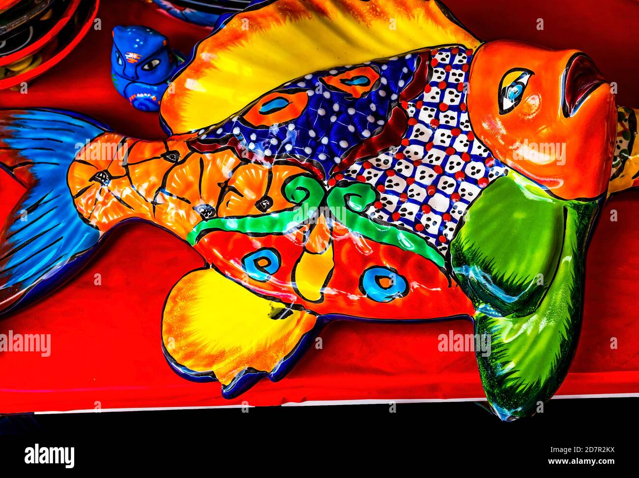 Colorful Mexican Ceramic Fish Handicrafts Los Cabos Cabo San Lucas ...