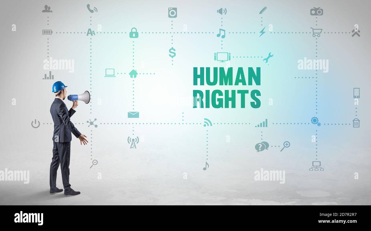 Engineer working on a new social media platform with HUMAN RIGHTS ...