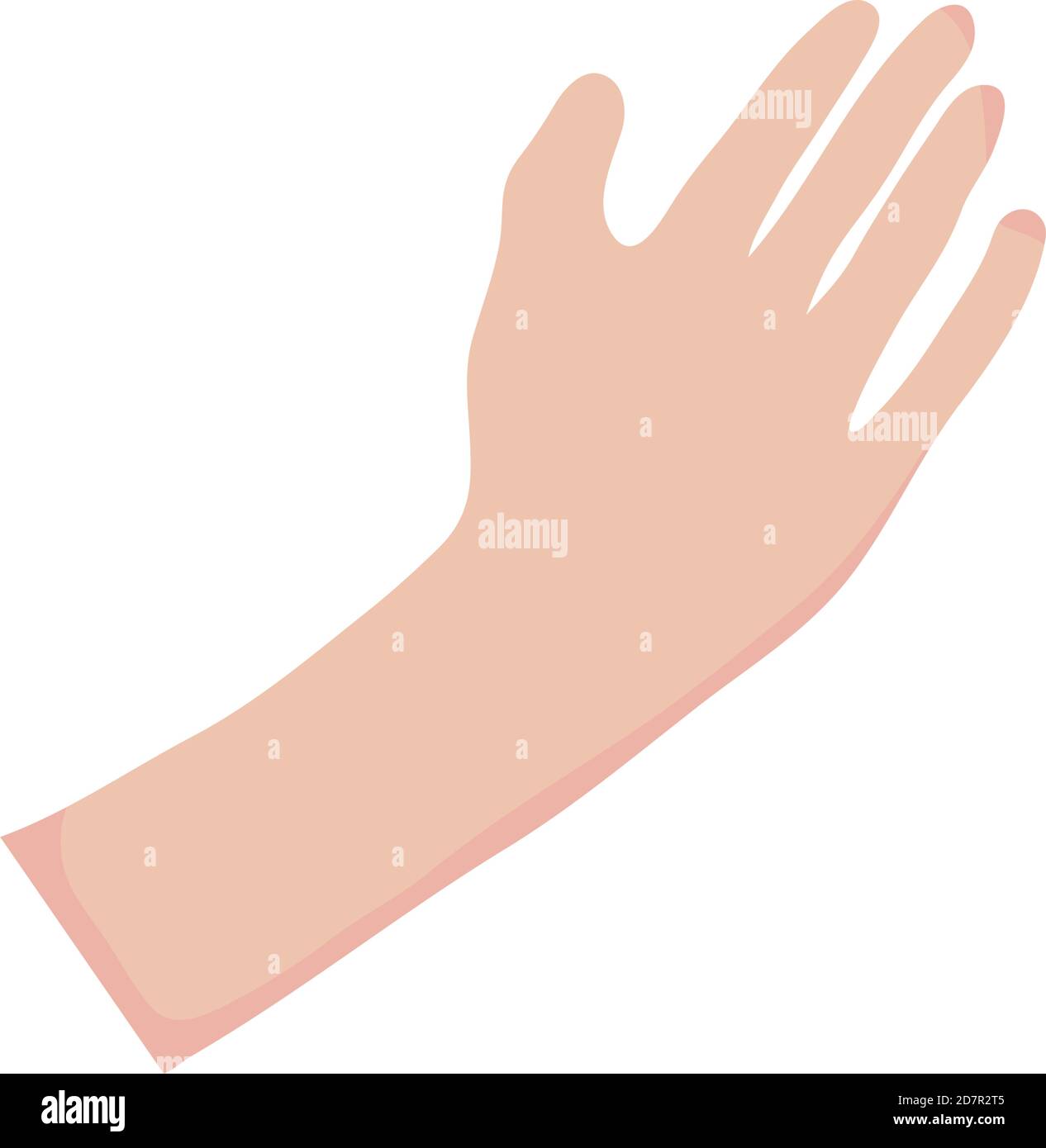 icon of open hand over white background, flat style, vector ...