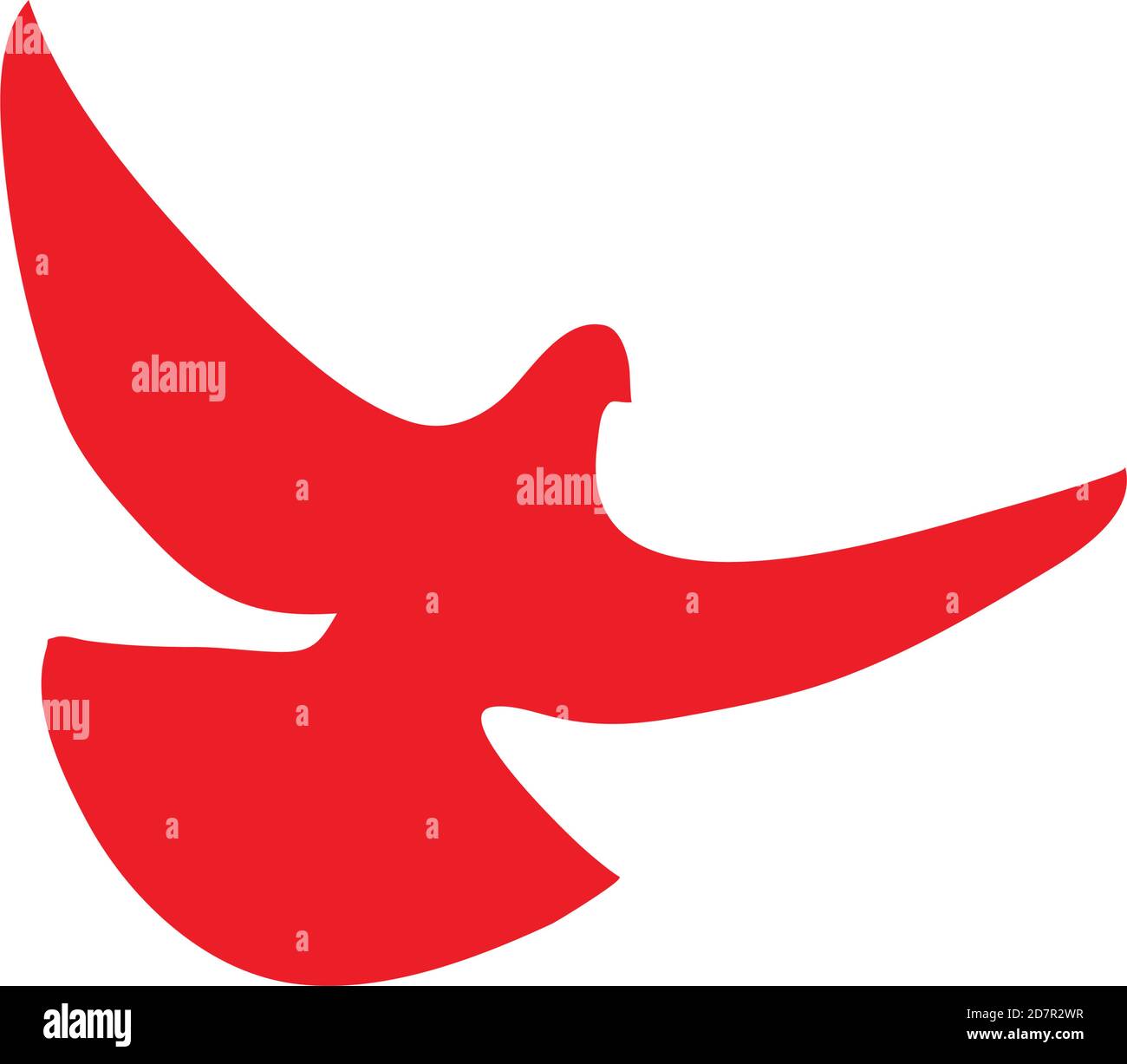 dove shape icon over white background, flat style, vector illustration ...