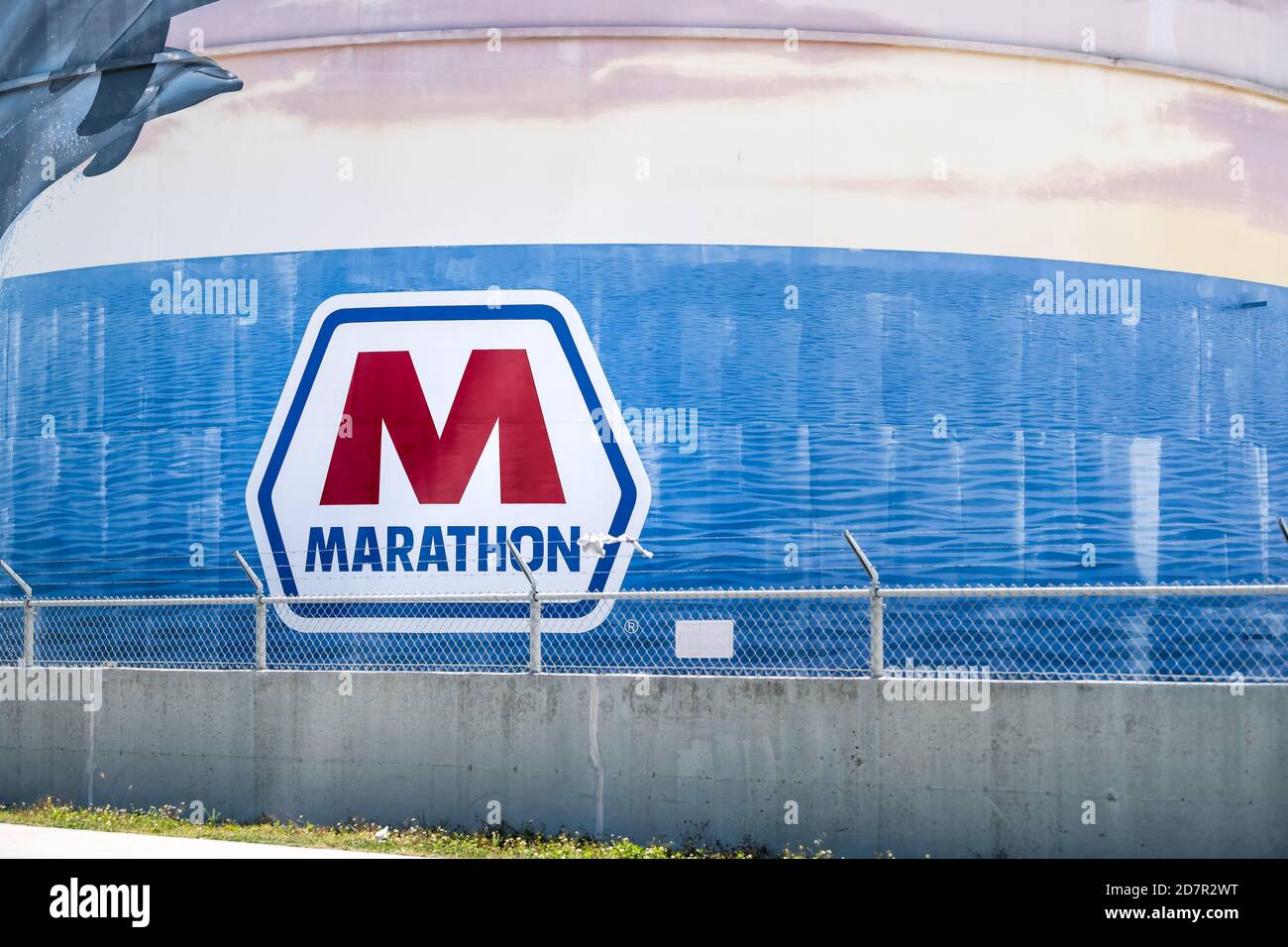 Tampa, USA - April 27, 2018: Florida town with building exterior ...