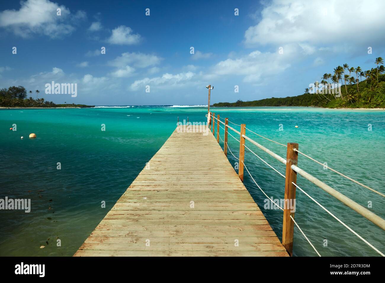 Jetty, Avana Harbour, Muri Lagoon, Rarotonga, Cook Islands, South ...