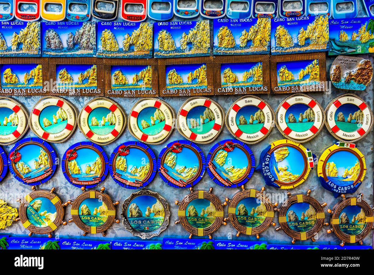 Colorful Mexican Magnets Day of the Dead Handicrafts Los Cabos Cabo San ...