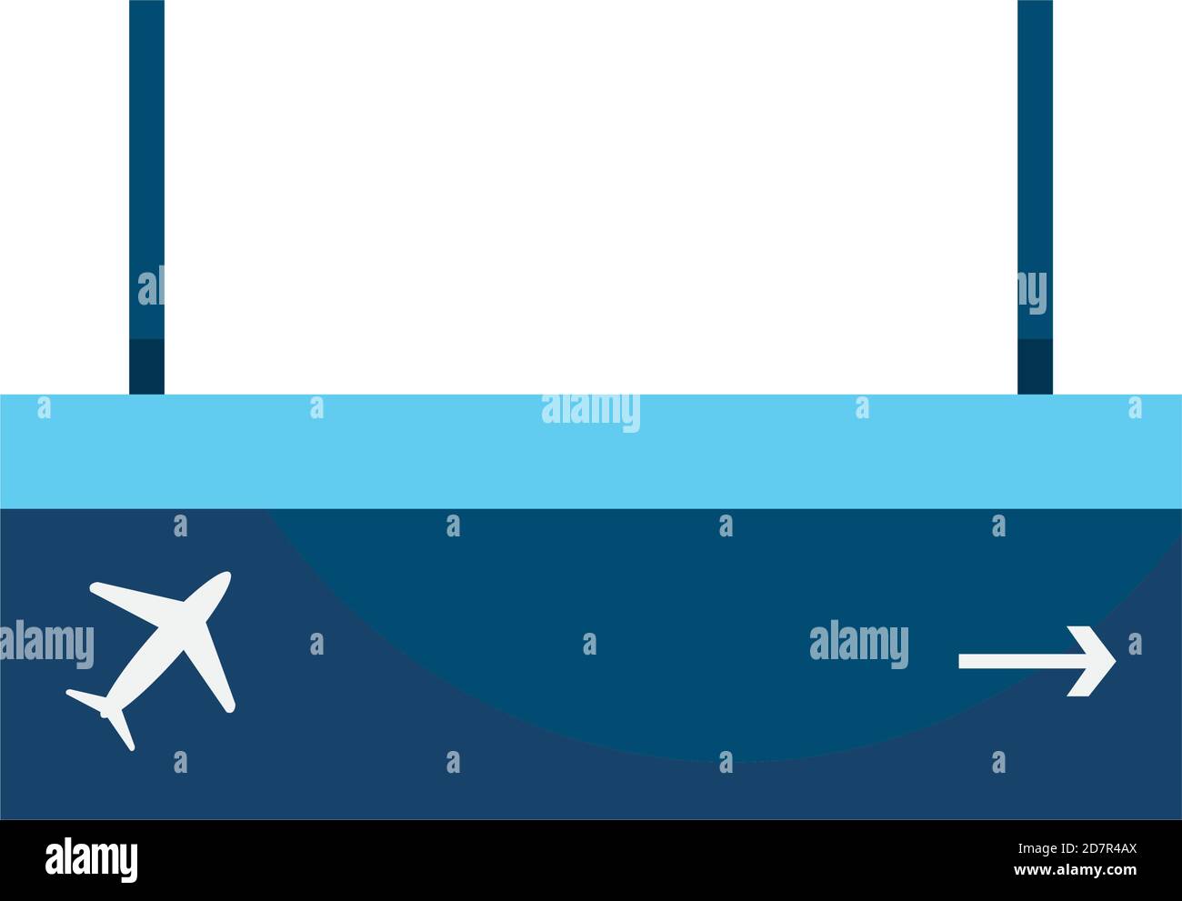 airport information sign icon over white background, flat style, vector ...