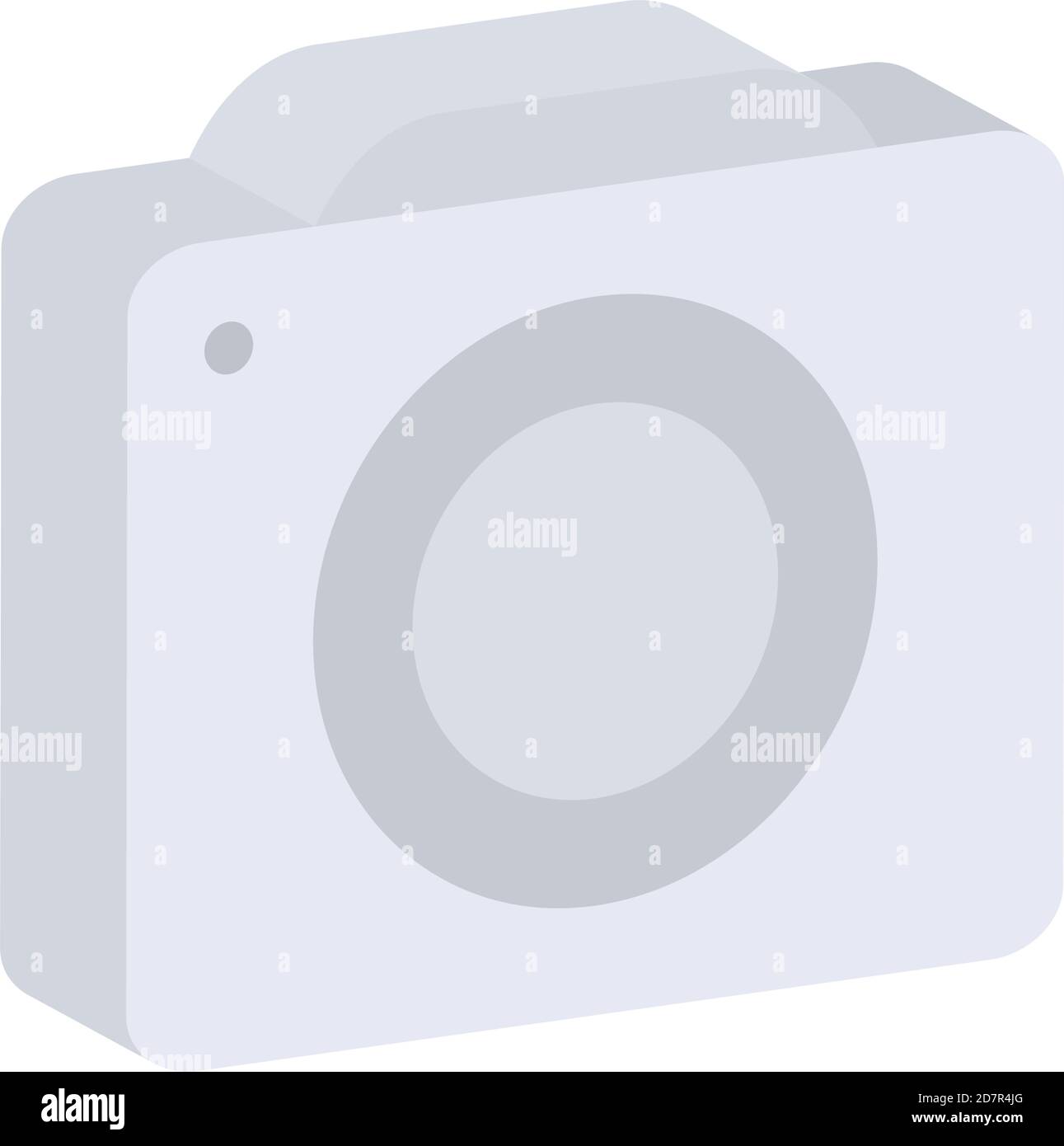 white camera icon over white background, flat style, vector ...