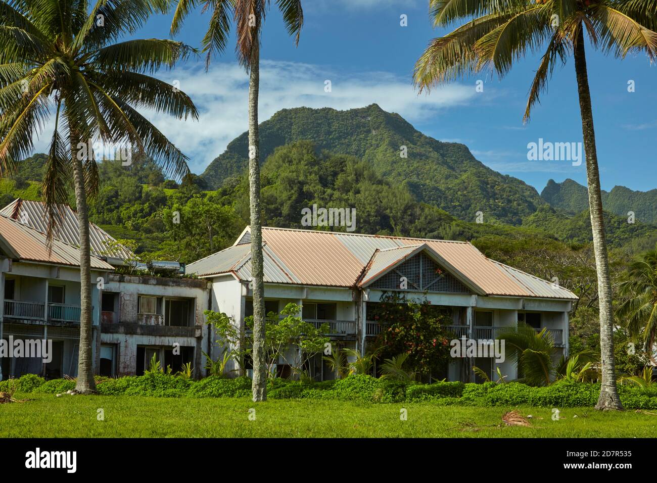 Abandoned Sheraton Hotel, Rarotonga, Cook Islands, South Pacific Stock ...