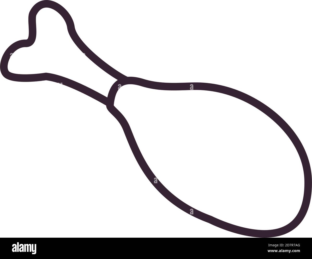 chicken line style icon design, food eat restaurant and menu theme ...