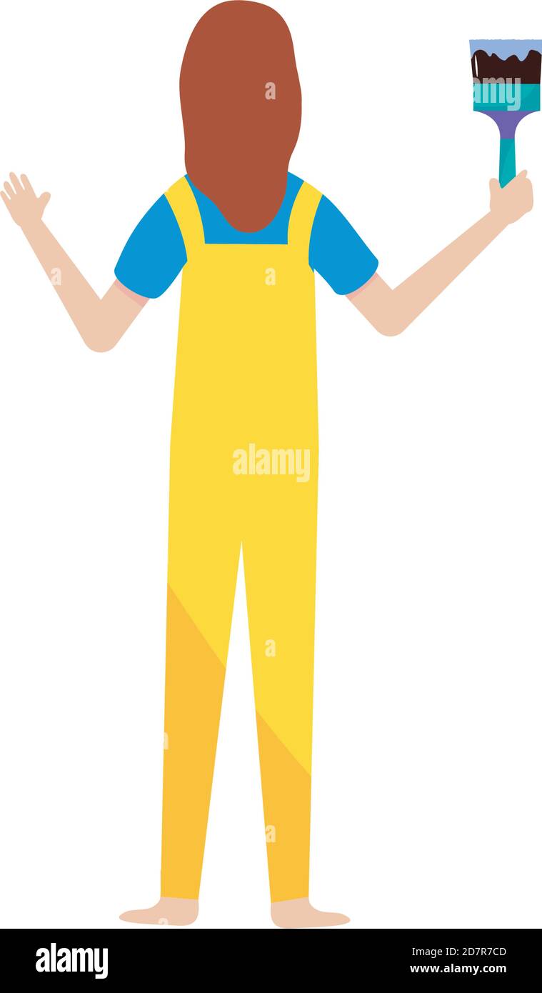 Back brush woman Stock Vector Images - Alamy