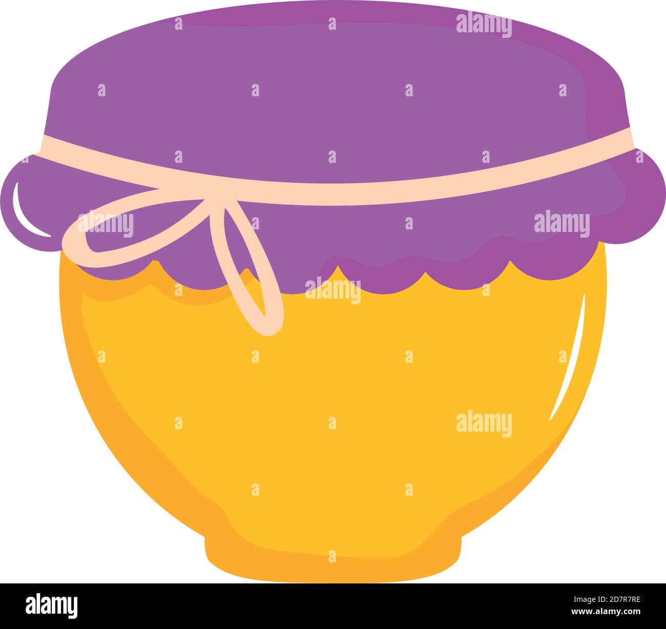 jam bottle icon over white background, flat style, vector illustration ...