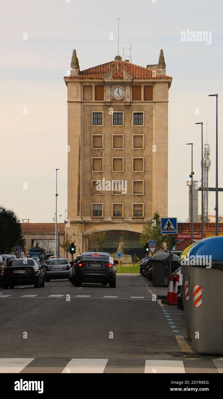 Street view of the tall building in between the two railway stations in ...