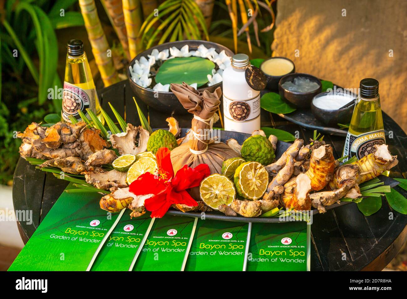 A decorative fruit platter at the Somadevi Hotel near Angkor Wat ...