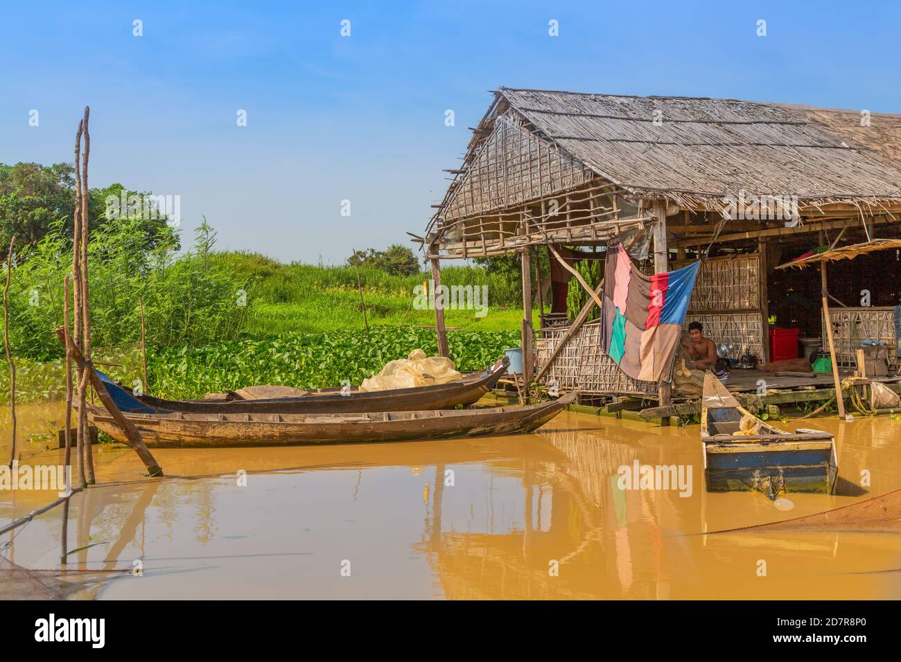 The floating villages of Tonle Sap, near Siem Reap, Cambodia, Asia ...