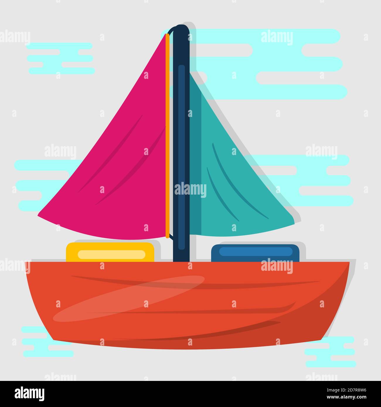Floating boat Stock Vector Images - Alamy