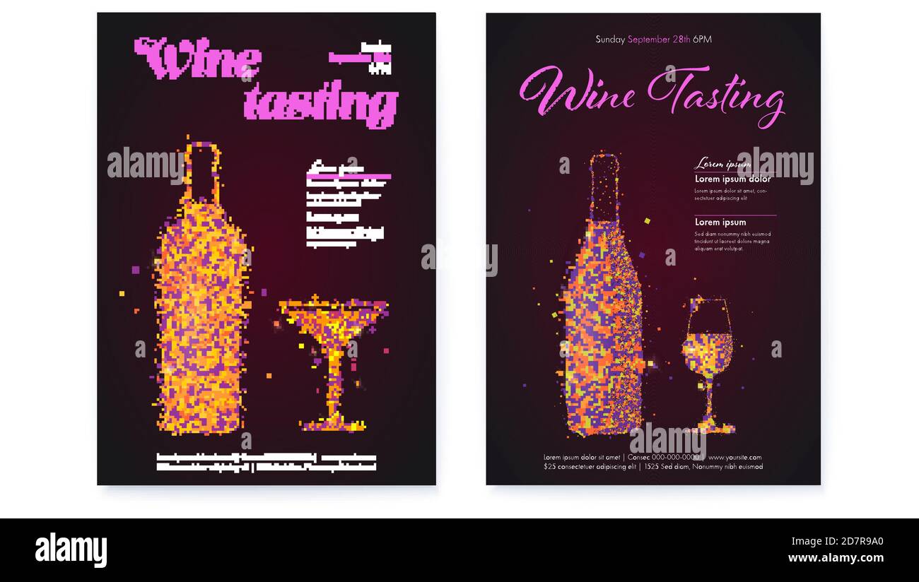 Set of banners for Wine festival. Posters for Wine tasting events ...