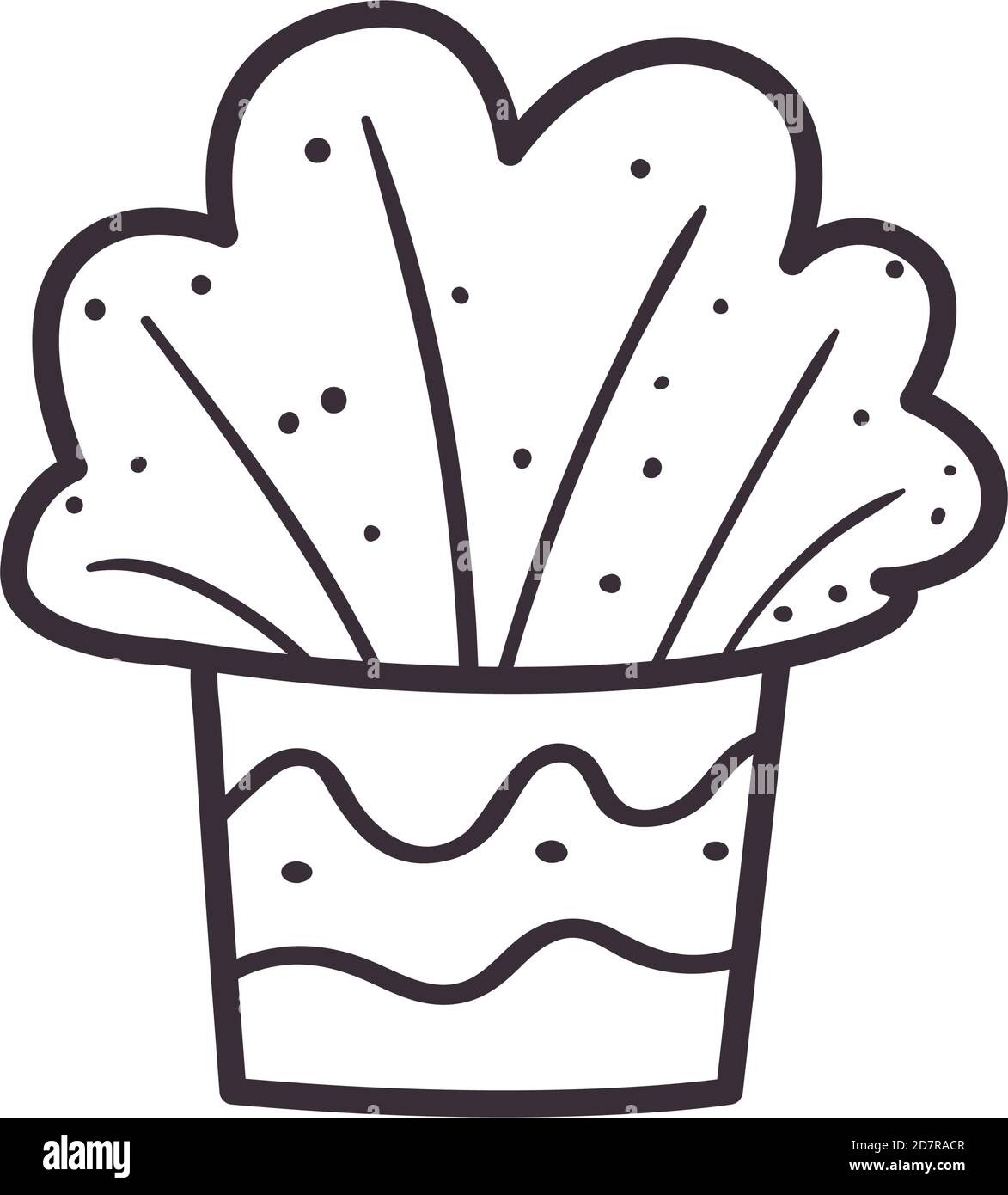 Plant inside pot daily sticker line style icon design of Floral nature ...