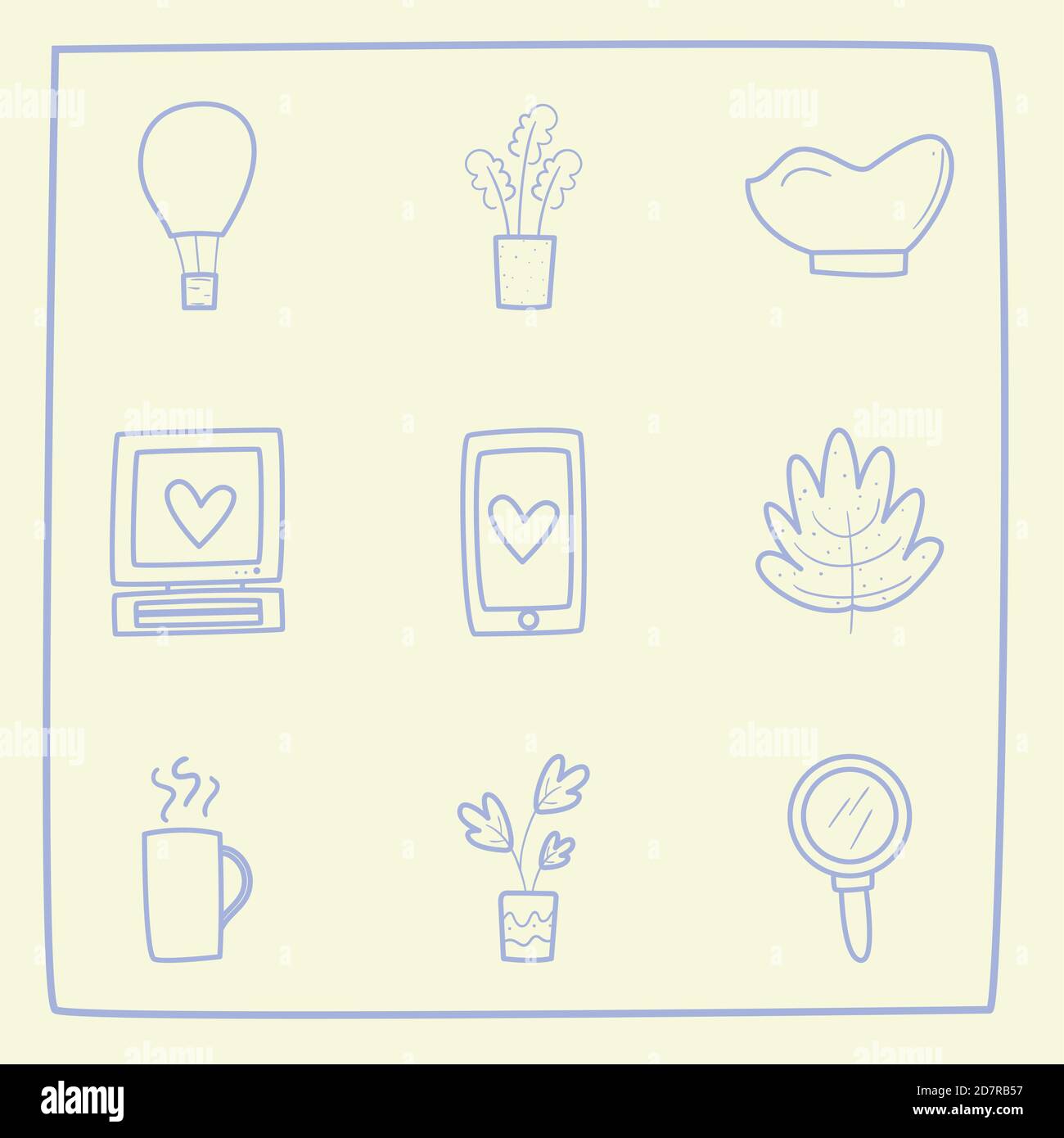 daily stickers line style symbols set design, badges ornament and ...