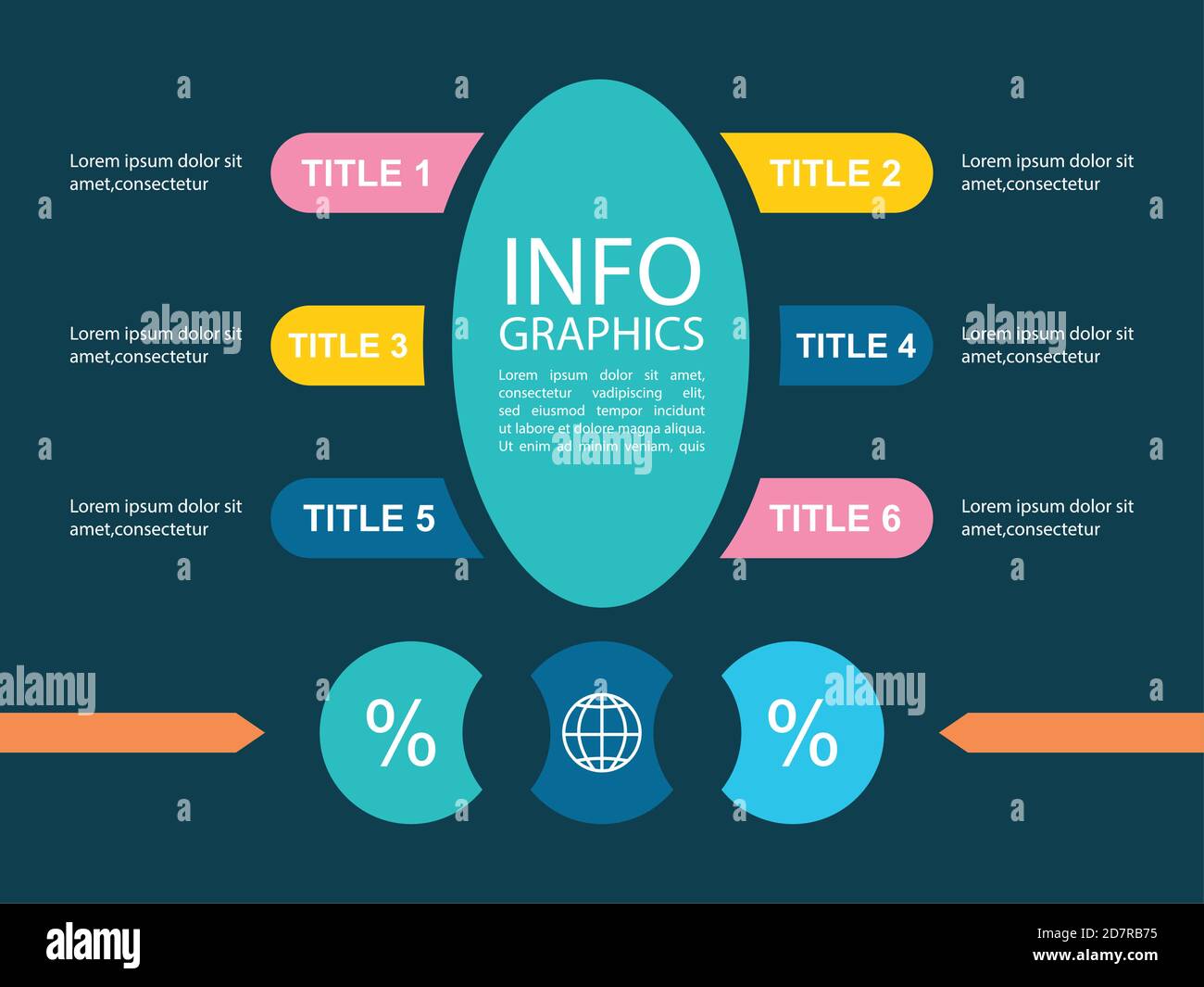 infographic options, steps, strategy, planning business template vector ...
