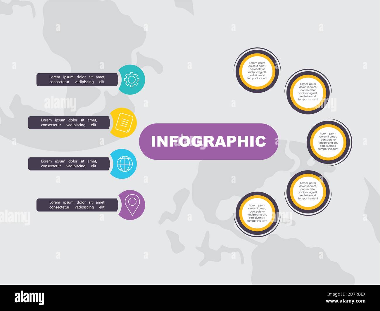 timeline workflow or process map background template template vector ...