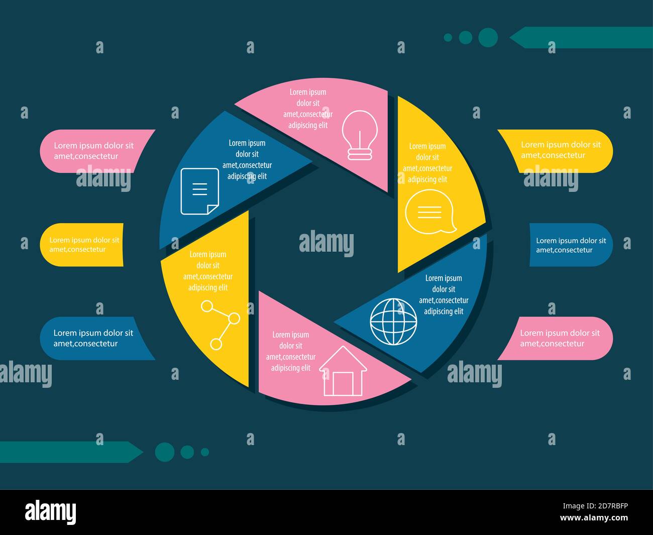 infographic circle and abstract style template design vector ...