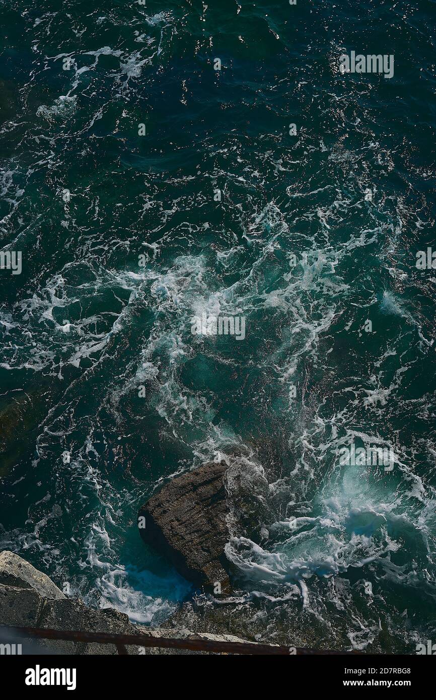 Vertical top view of the sea Stock Photo - Alamy