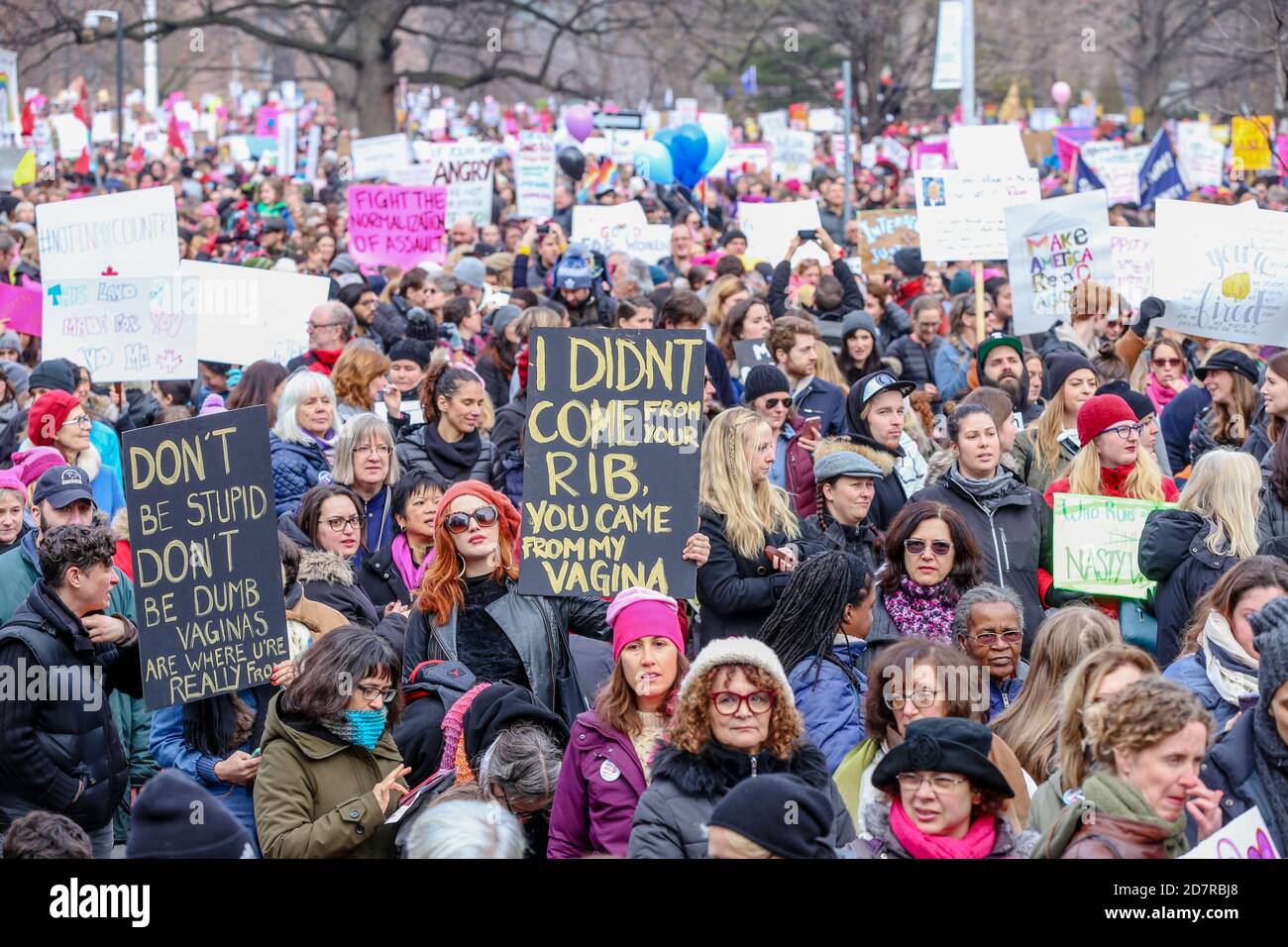 A crowd of protesters with placards during the demonstration.Thousands ...