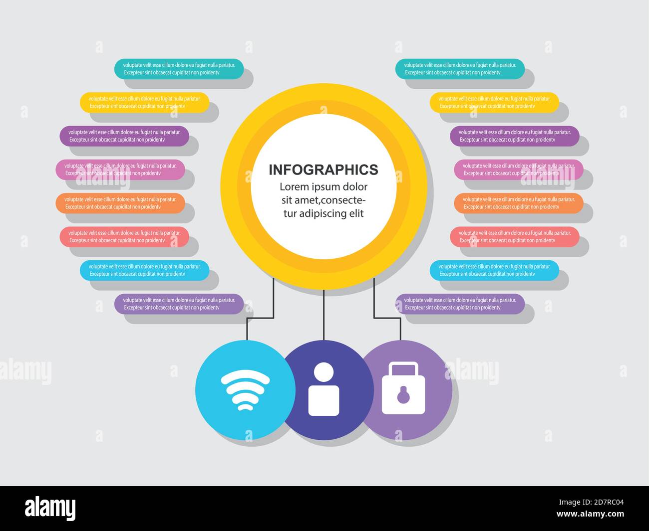 infographic graph presentation options banner modern template vector ...