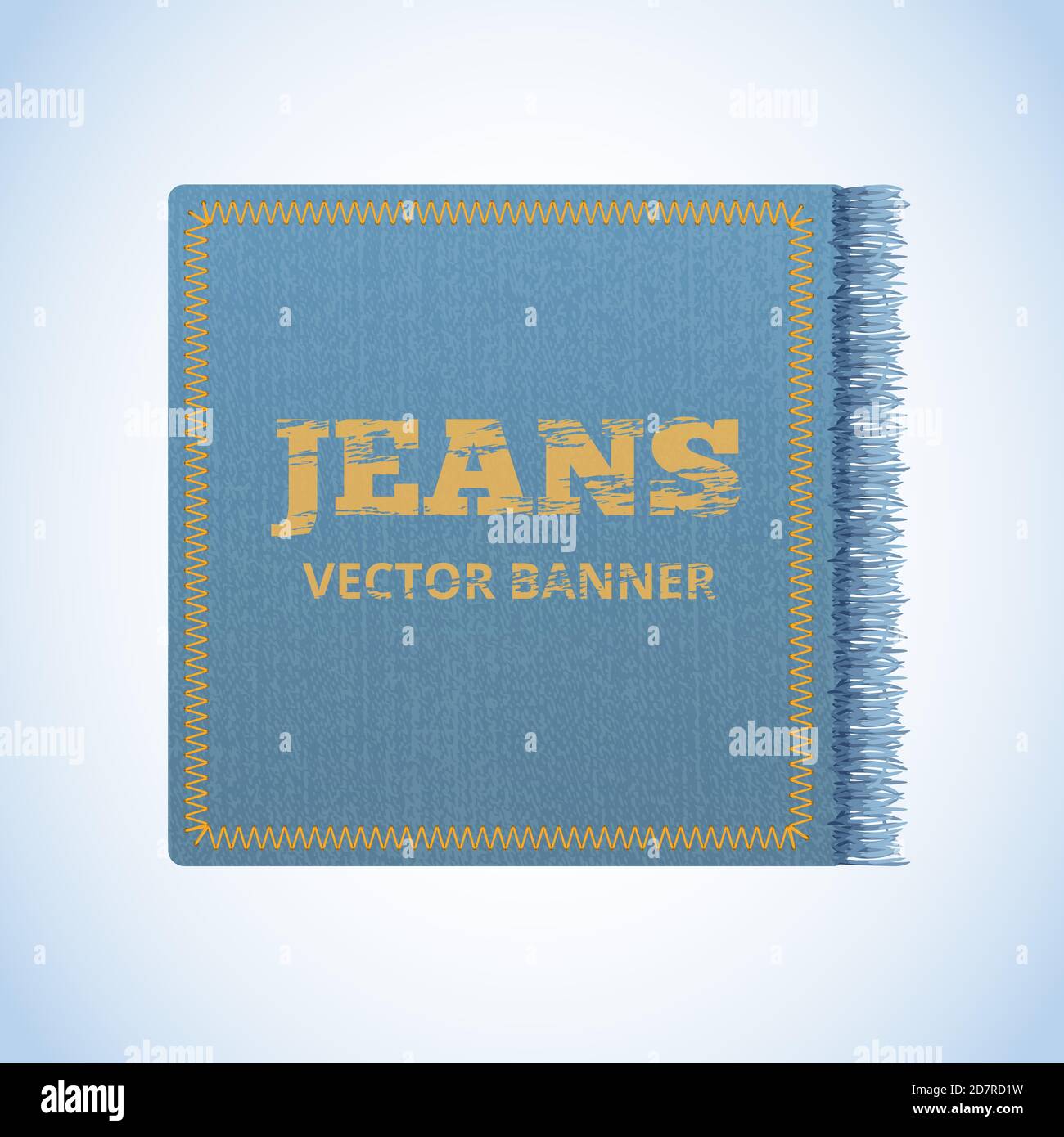 Vector realistic banner of jeans. Realistic denim banner with texture ...
