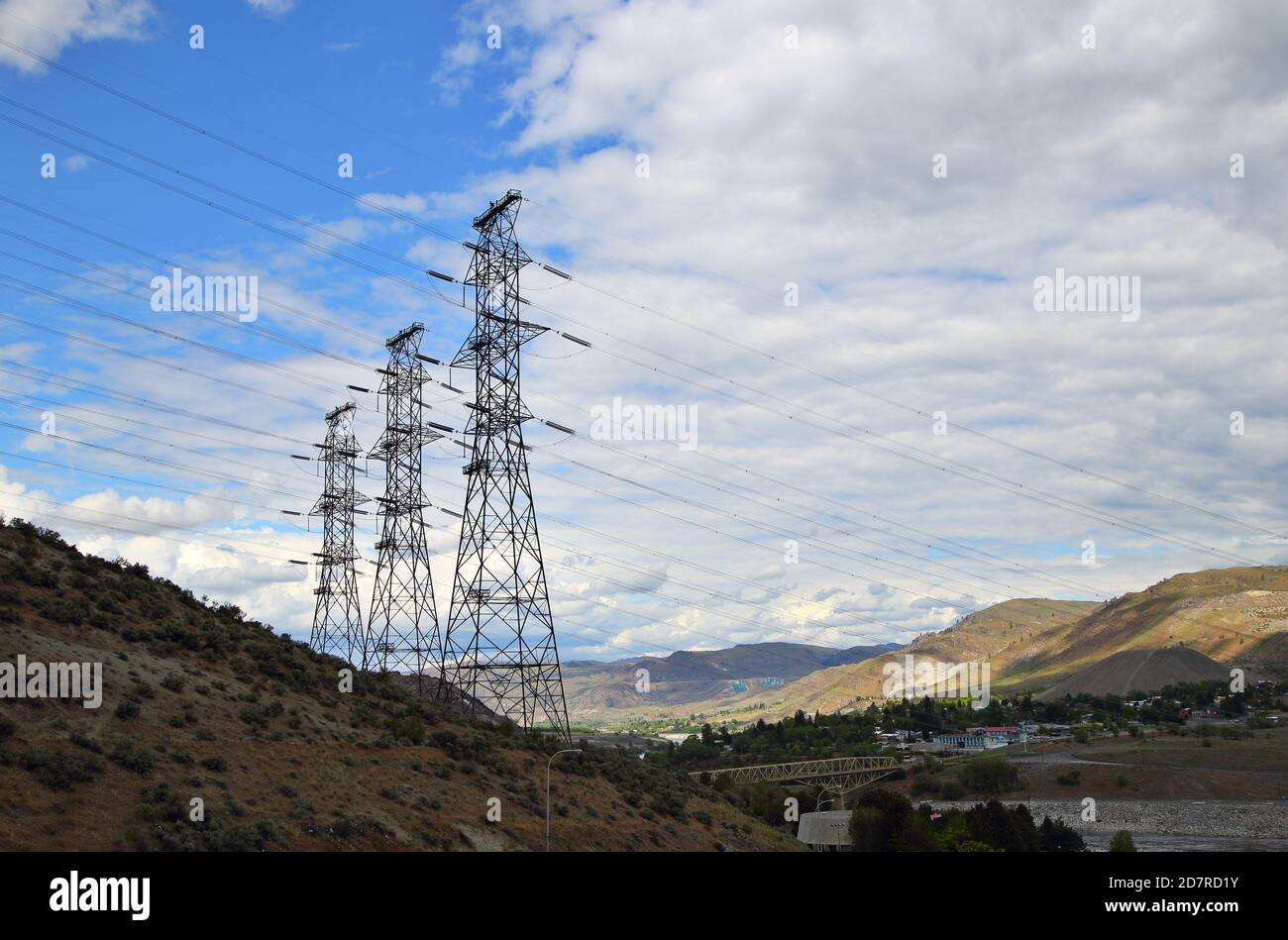 Electricity Pylons and Power Lines Stock Photo - Alamy