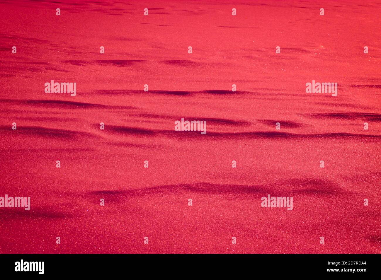 Winter background, red snow, Christmas theme, snow texture with copy ...