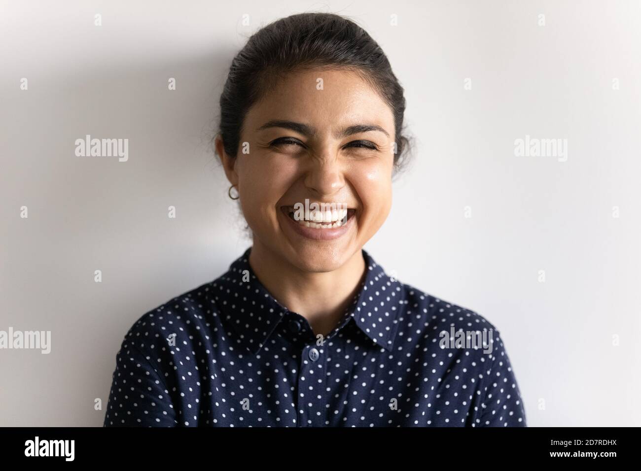 Portrait of smiling Indian woman laugh having fun Stock Photo - Alamy