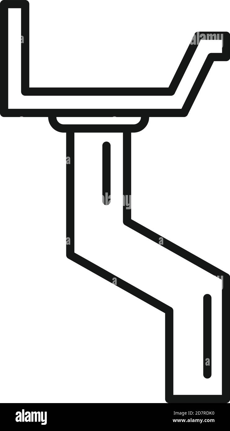Iron gutter icon. Outline iron gutter vector icon for web design ...