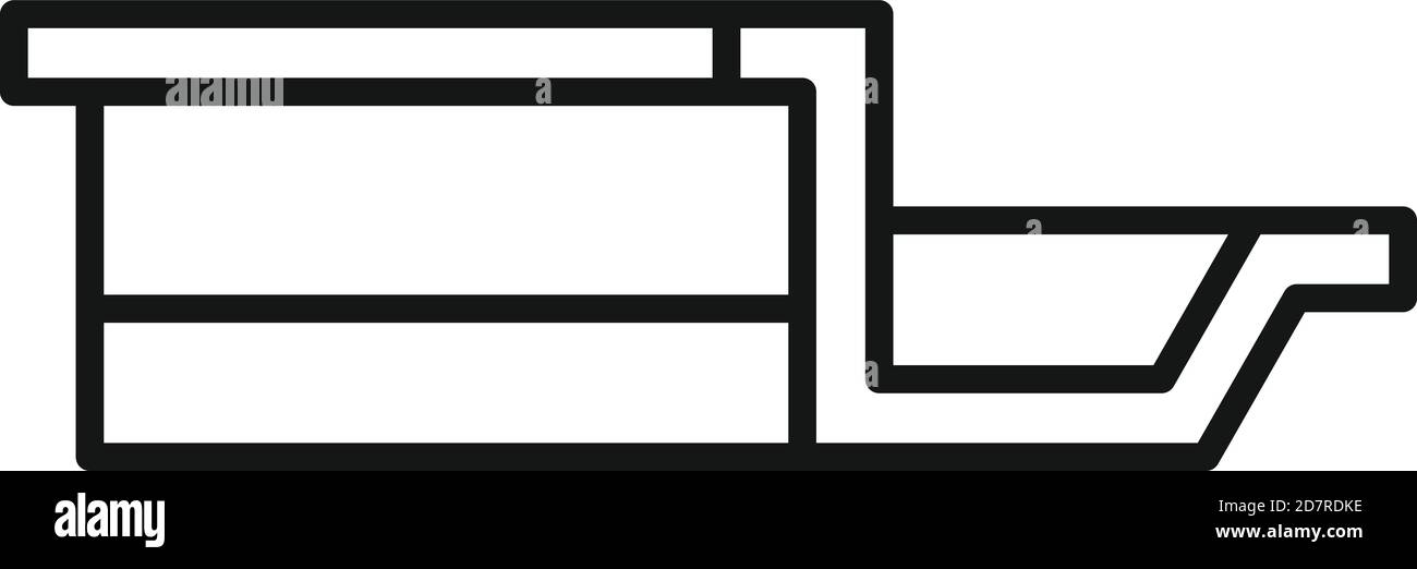 Metal gutter icon. Outline metal gutter vector icon for web design ...