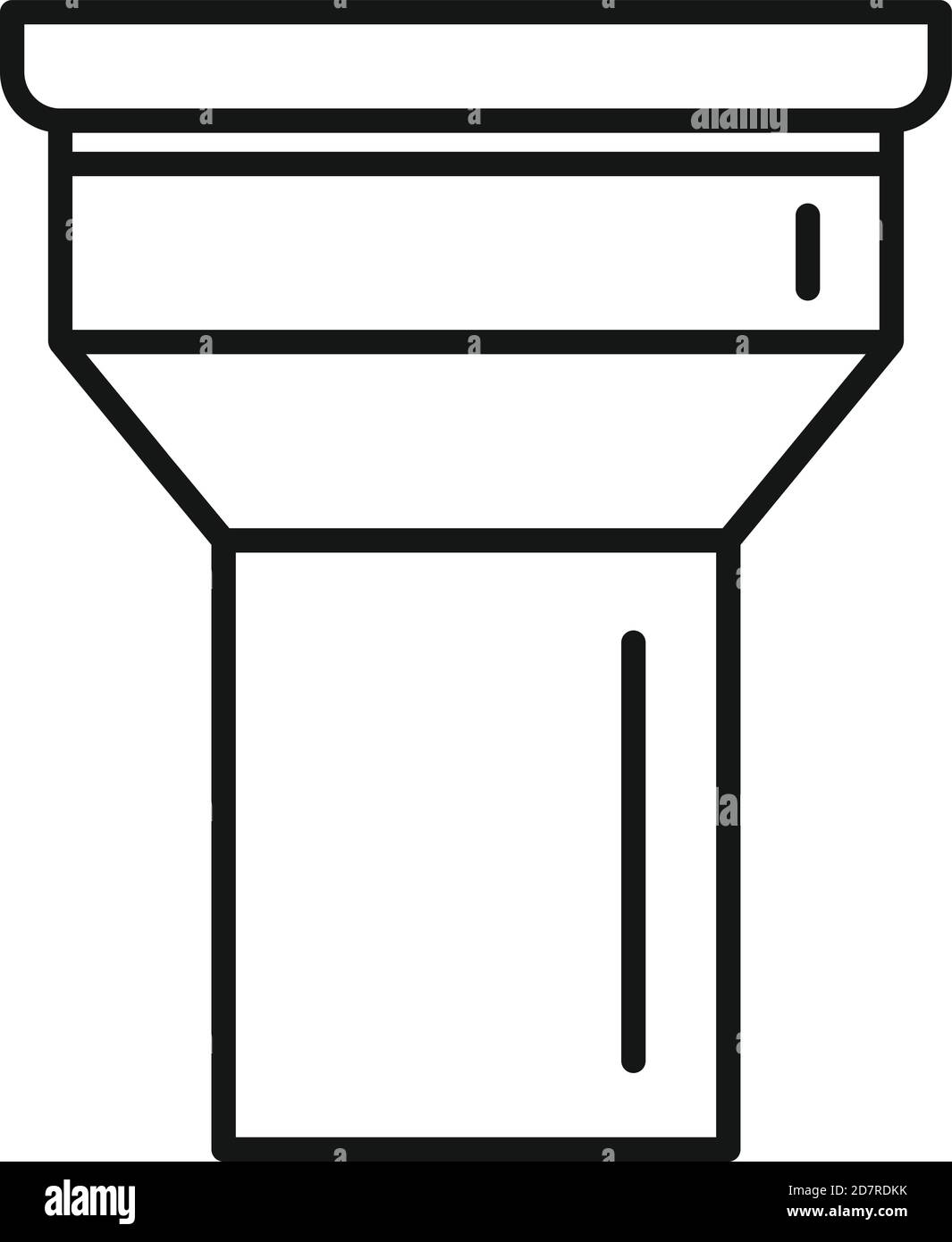 Drainpipe gutter icon. Outline drainpipe gutter vector icon for web ...