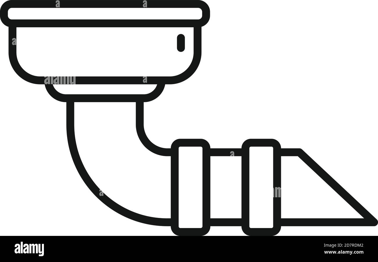 Drain gutter icon. Outline drain gutter vector icon for web design ...