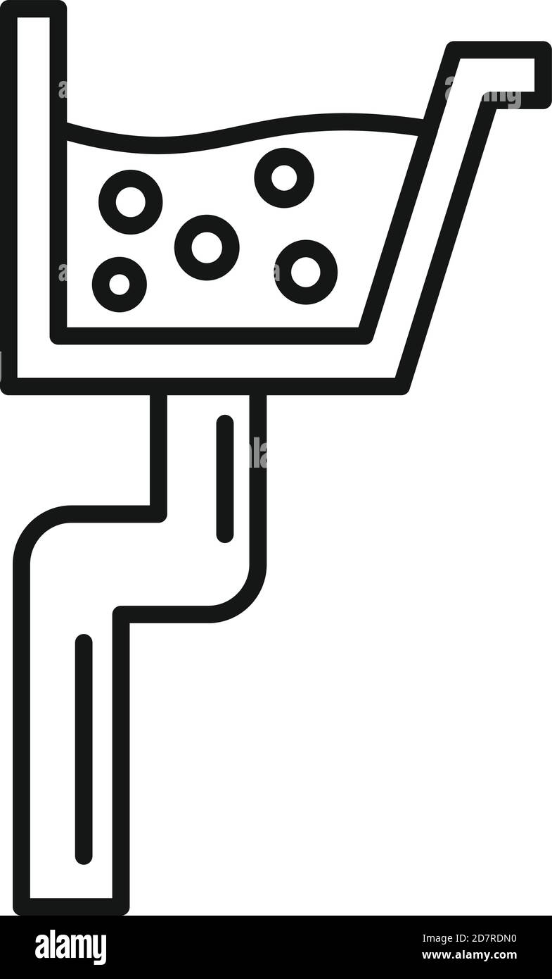 House Gutter Icon Outline House Gutter Vector Icon For Web Design