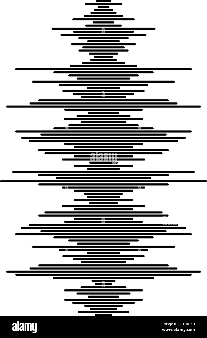 Black and white vertical soundwave illustration Stock Photo - Alamy