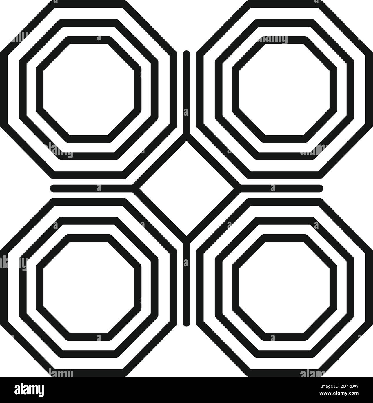 Ornamental paving icon. Outline ornamental paving vector icon for web ...