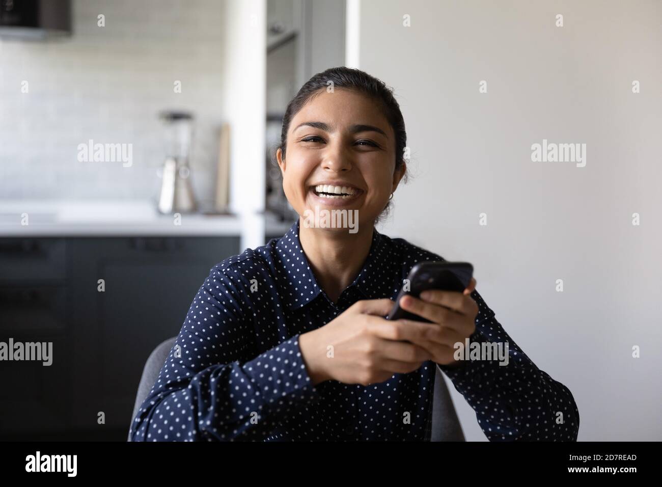 Smiling millennial indian girl hi-res stock photography and images - Alamy
