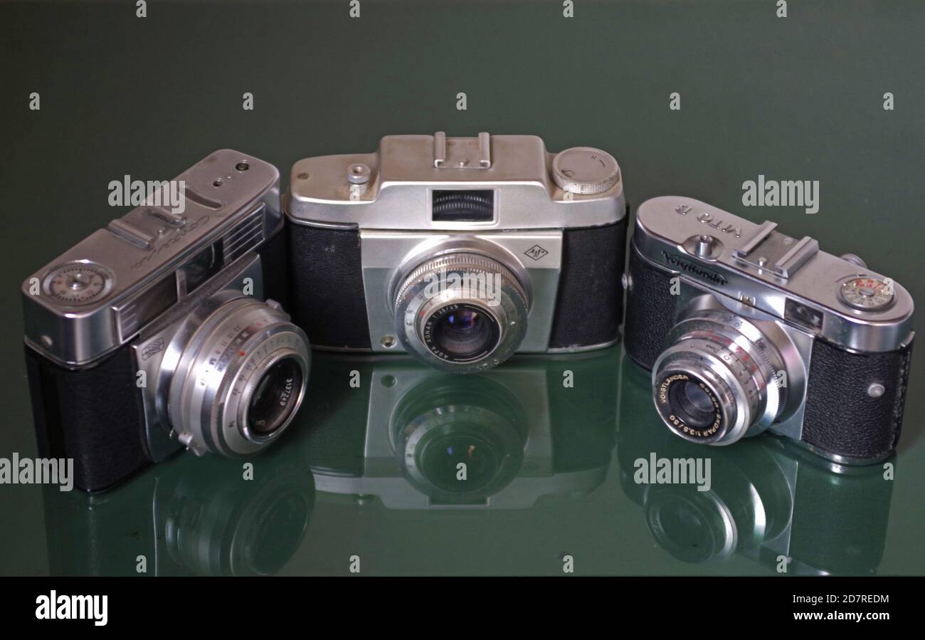 old cameras collection Stock Photo - Alamy