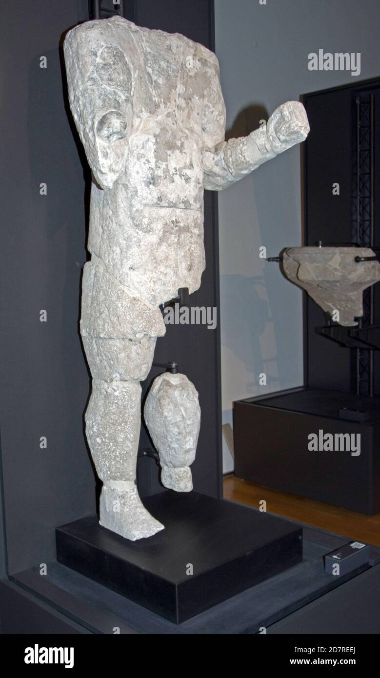 Sardinia. Giant's statue of Monte Prama archeological museum Stock ...