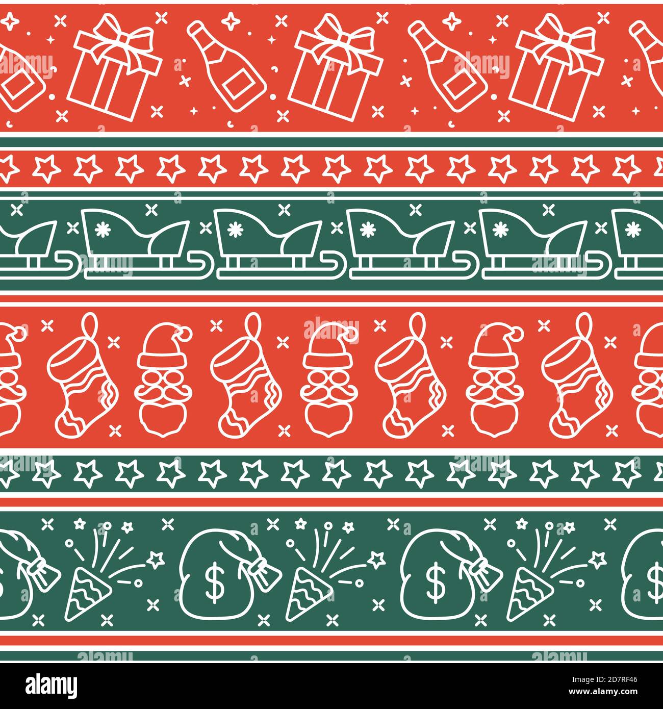 Scandinavian Christmas red seamless pattern Stock Vector Image & Art ...