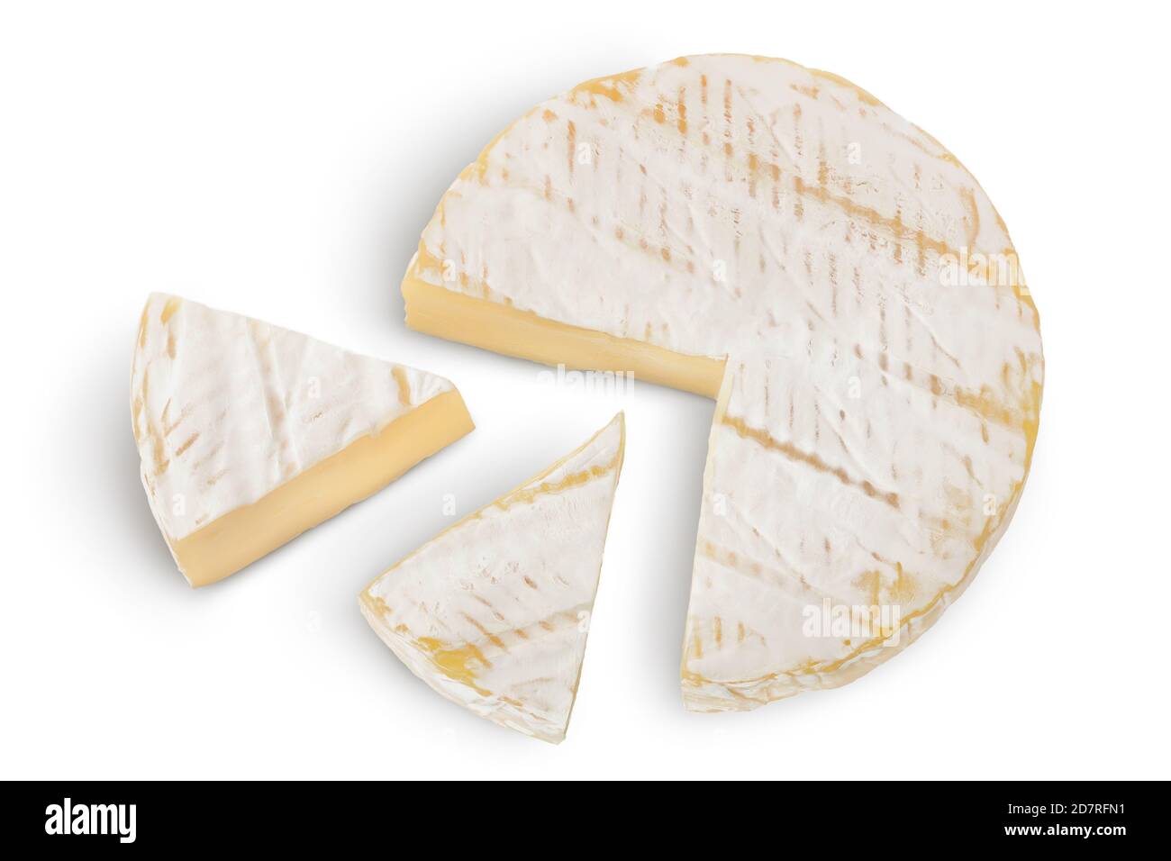 Camembert cheese isolated on white background with clipping path and ...